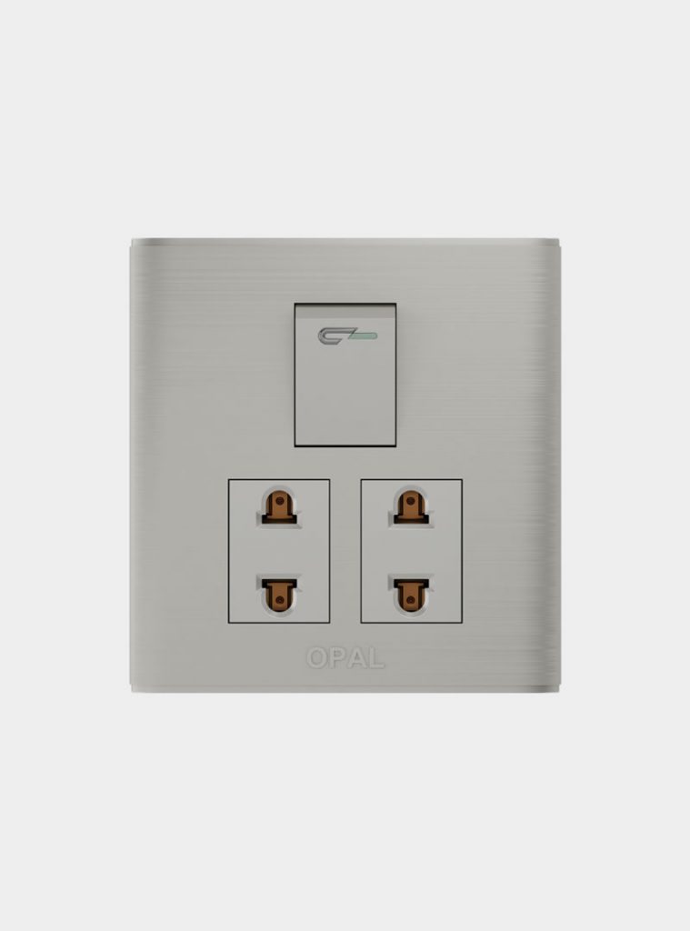 1 Switch + 2 Sockets – OPAL ELECTRIC