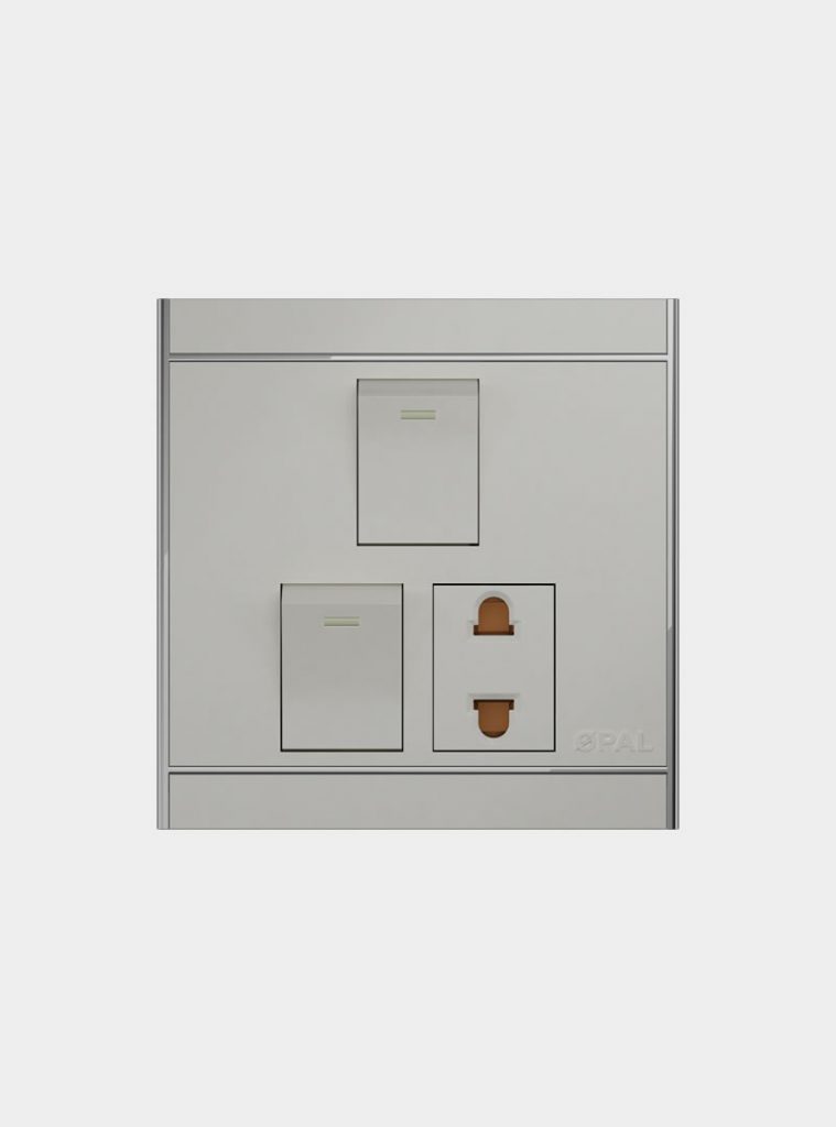 2 Switches + 1 Socket – OPAL ELECTRIC