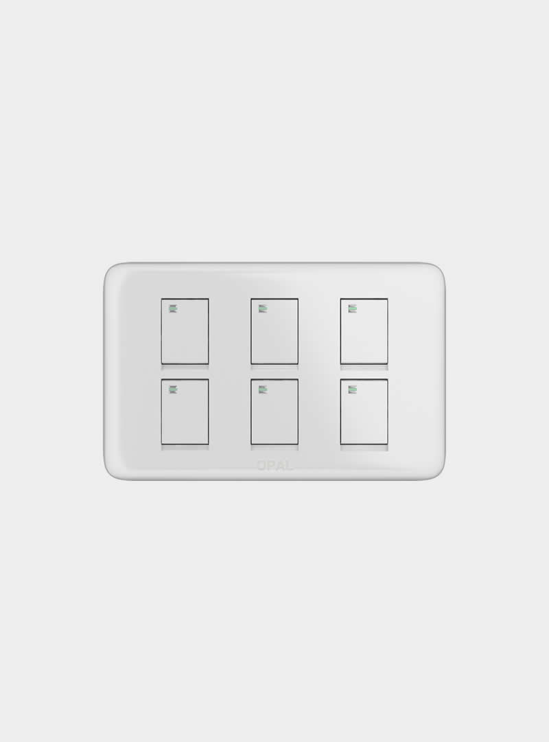 6 Gang Switch – OPAL ELECTRIC