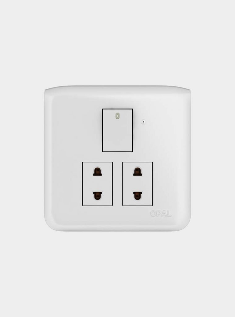 1 Switch + 2 Sockets – OPAL ELECTRIC
