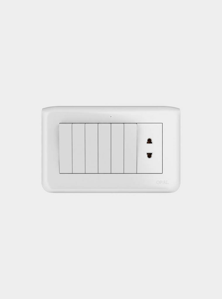 6 Switches + 1 Socket – OPAL ELECTRIC