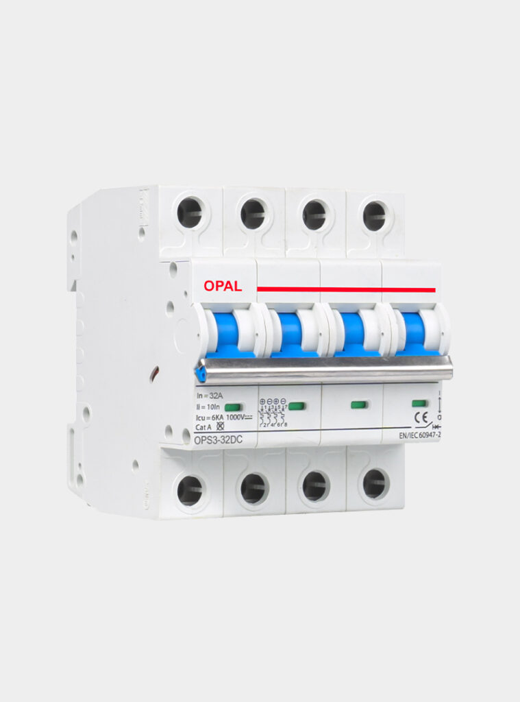 Dc Breaker 4P 32A 1000V with busbar – OPAL ELECTRIC